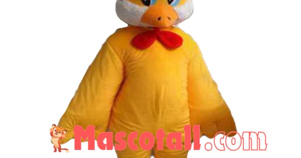 Funny Cartoon Yellow Chicken Mascot Costume